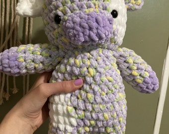 Lavender Cow Plushie - Etsy