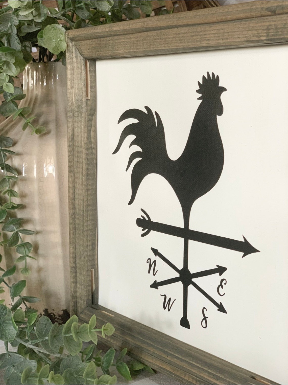 Rooster Sign Rooster Decor Rustic Farmhouse Farm Animal | Etsy