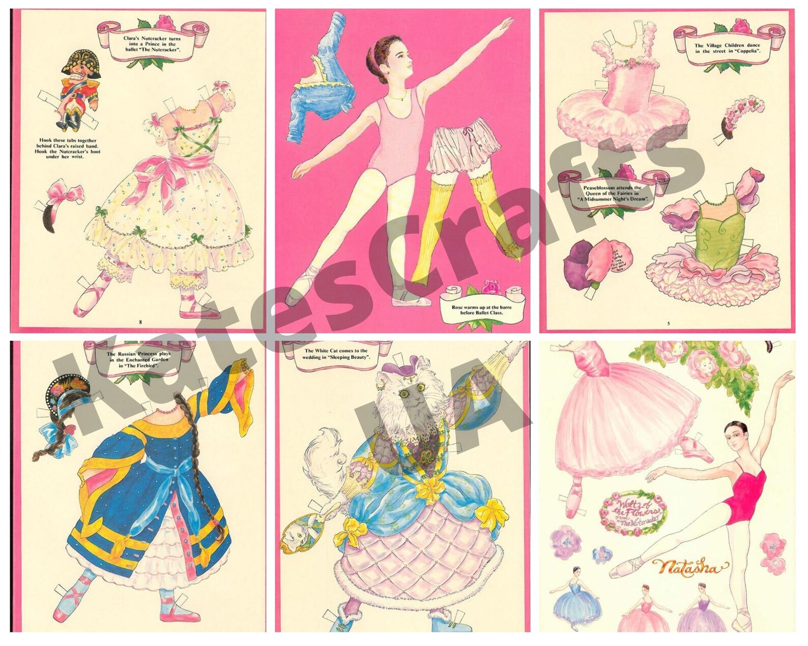 Ballet Paper Doll With Clothes Digital Paper Craft for Girls - Etsy