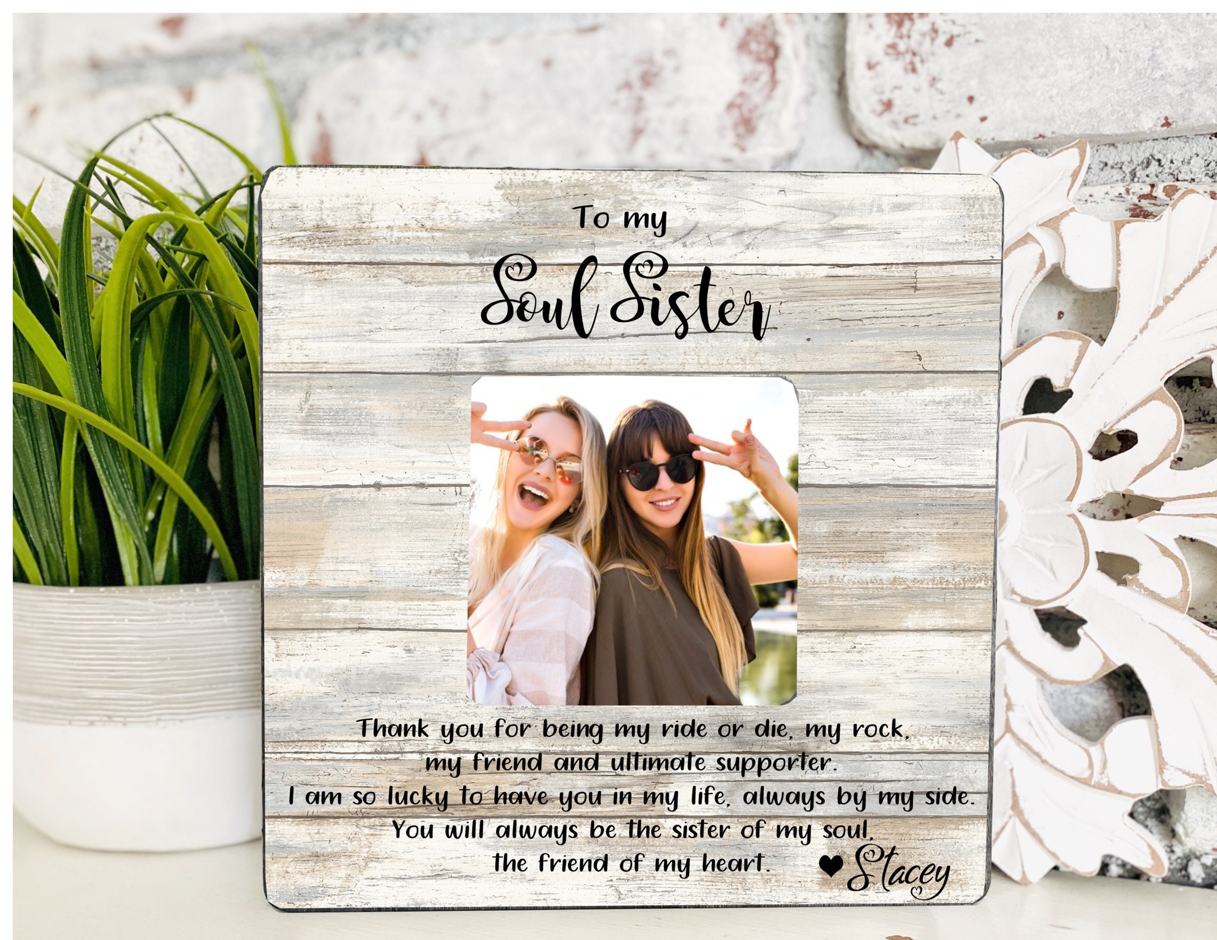 Best Friend GIFT Best Friend Frame Friend Gift Soul Sister | Etsy