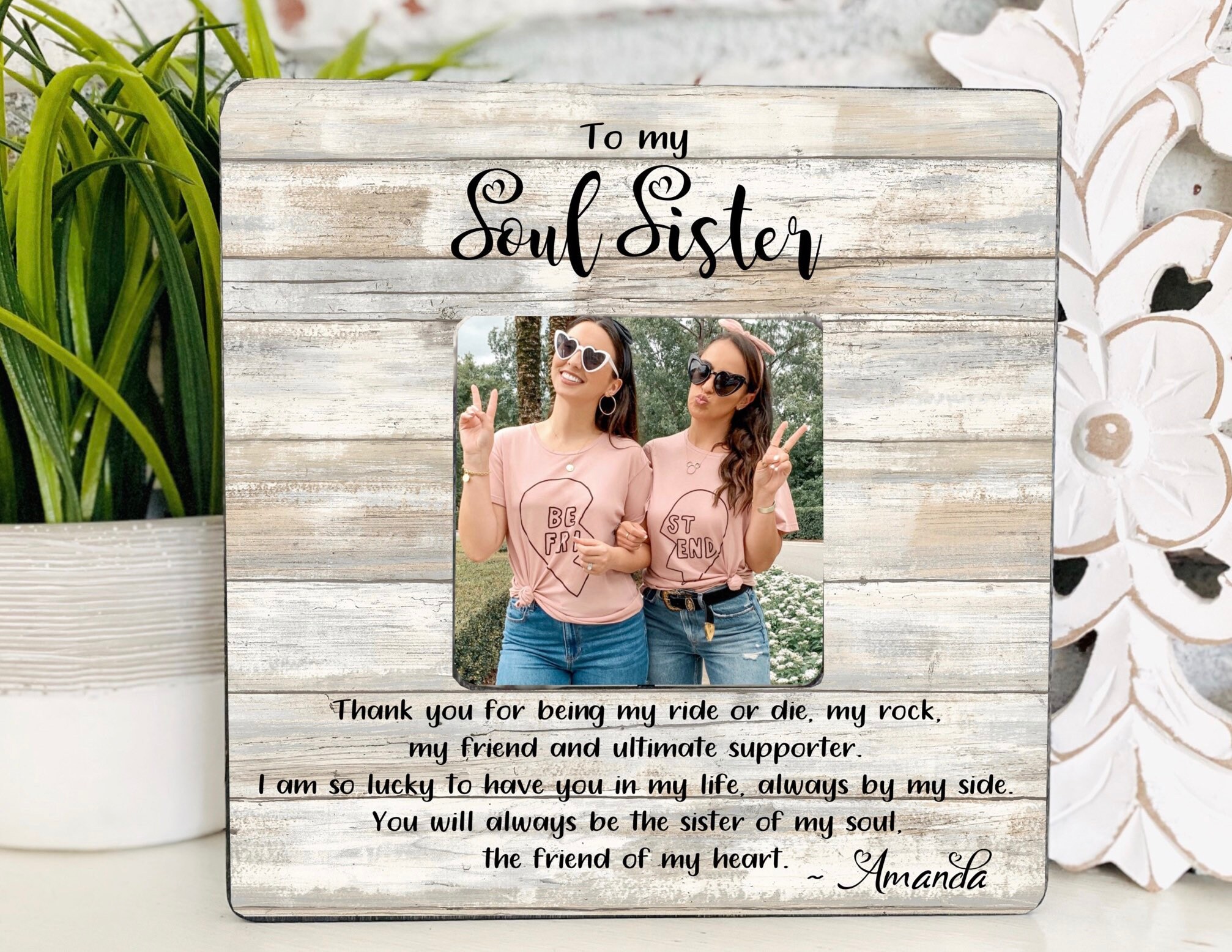 Best Friend GIFT Best Friend Frame Friend Gift Soul Sister - Etsy