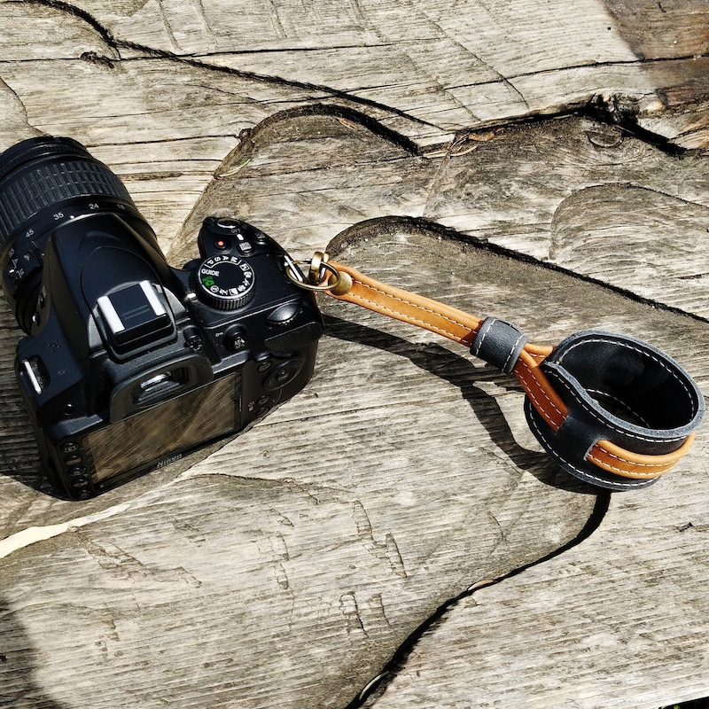 Leather Camera Wrist Strap - Etsy