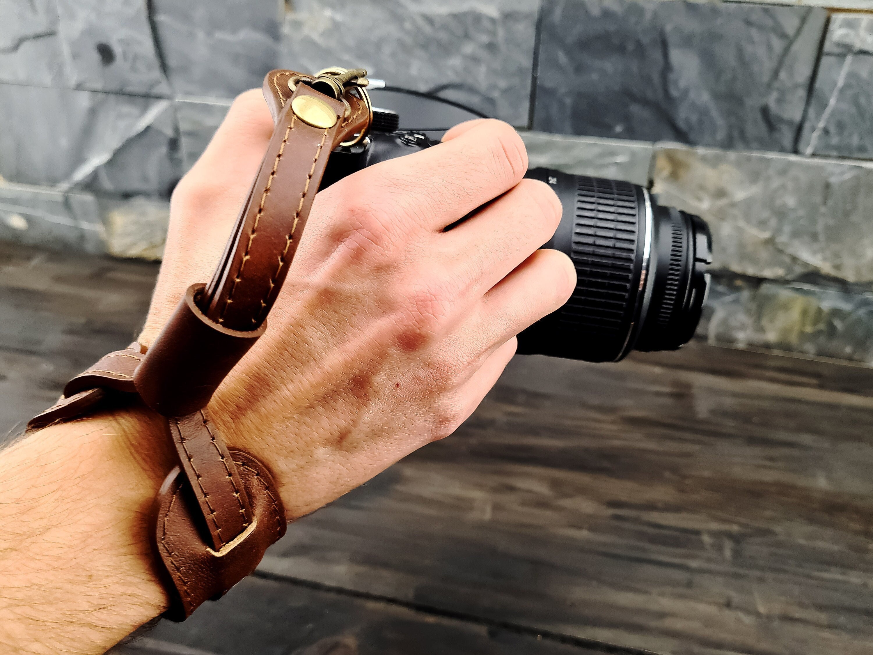 Leather Camera Wrist Strap DSLR/SLR Gift for Photographers - Etsy
