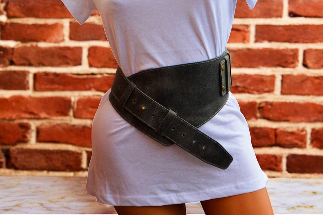 Asymmetric Leather Corset Belt, Women's Fashion Accessory - Etsy