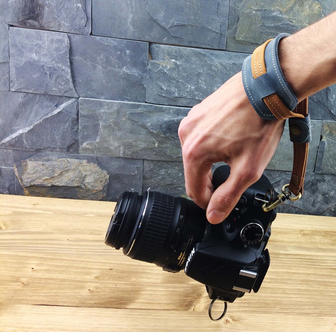 Leather Camera Wrist Strap DSLR/SLR Gift For Photographers | Etsy