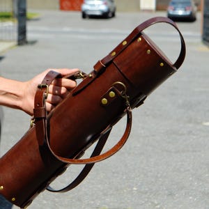 Universal Document Tube Bag for Architects Leather Gift Tube Case for ...