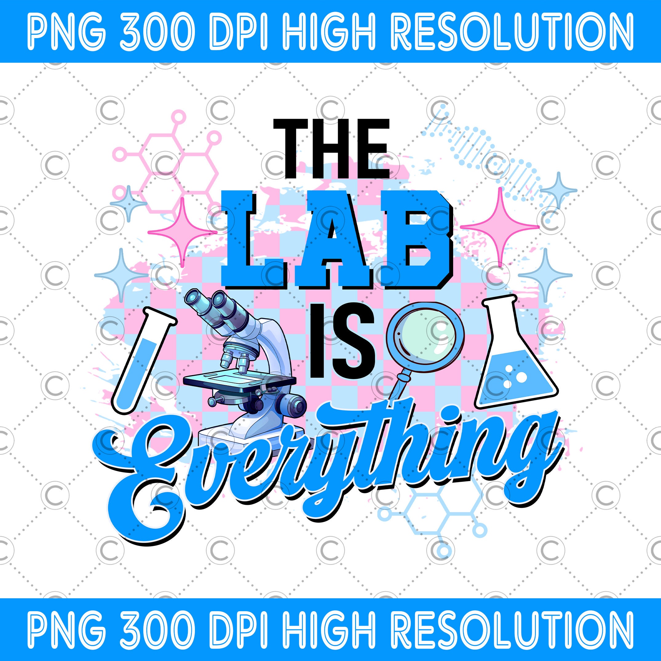 The Lab is Everything PNG, Blue Retro Lab Week PNG, Phlebotomist ...