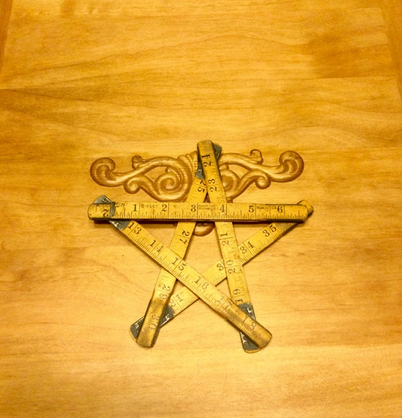 Vintage Folding Ruler Star Rustic Star Farmhouse Decoration | Etsy