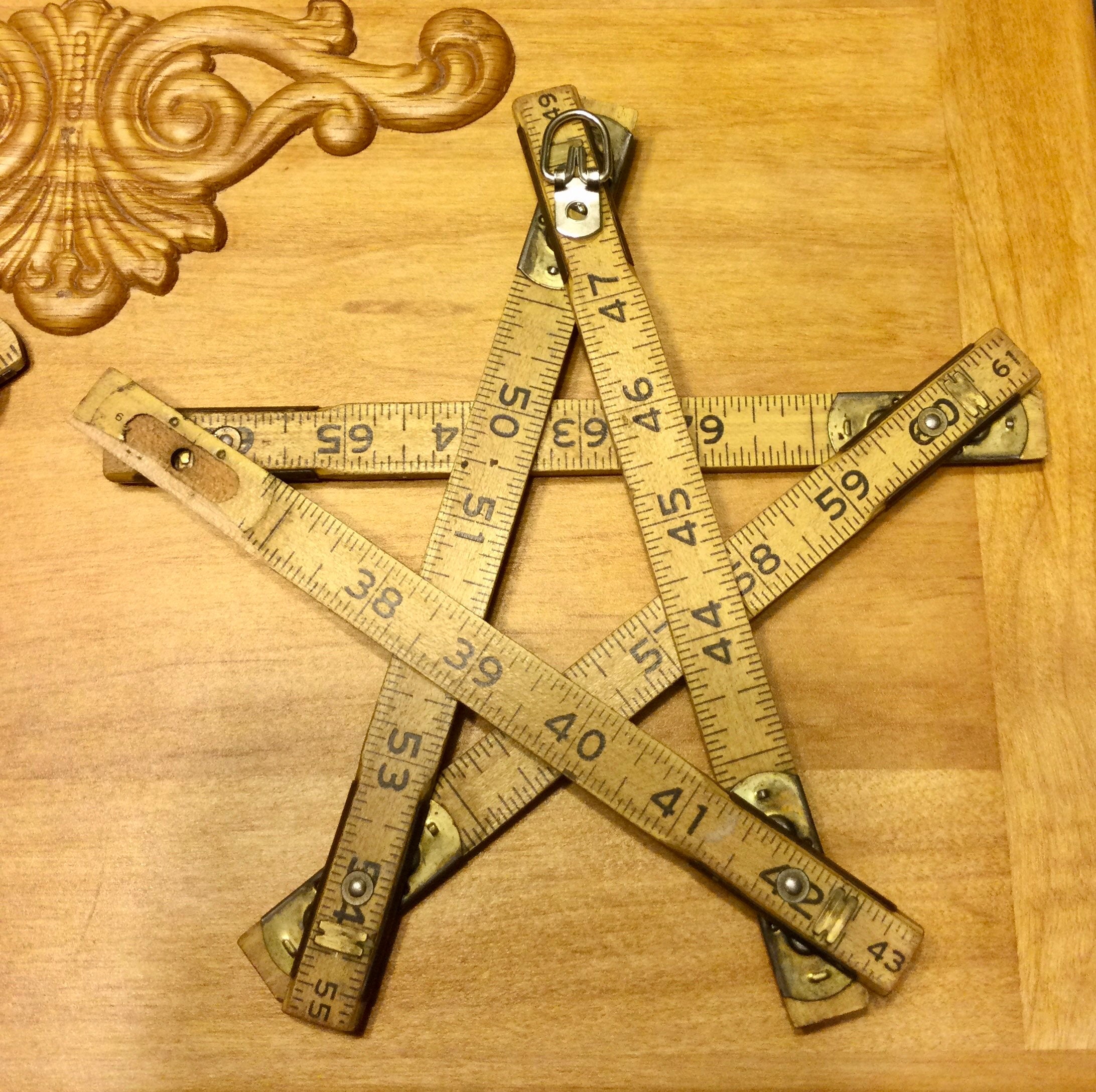 Vintage Folding Ruler Star Rustic Star Farmhouse Decoration - Etsy