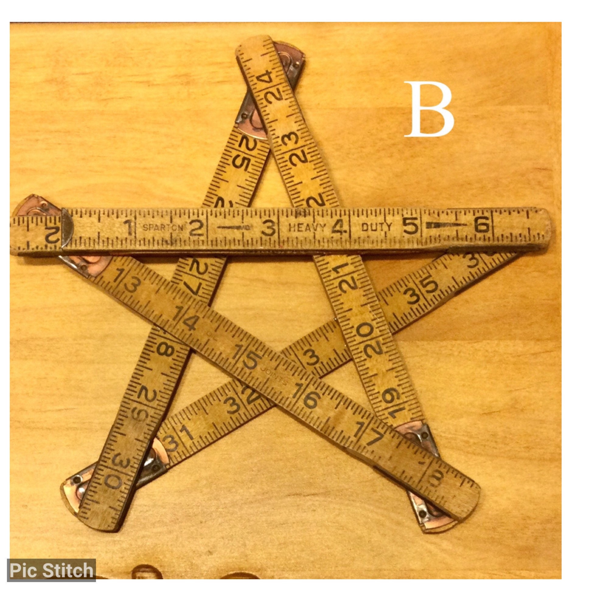 Vintage Folding Ruler Star Rustic Star Farmhouse Decoration - Etsy