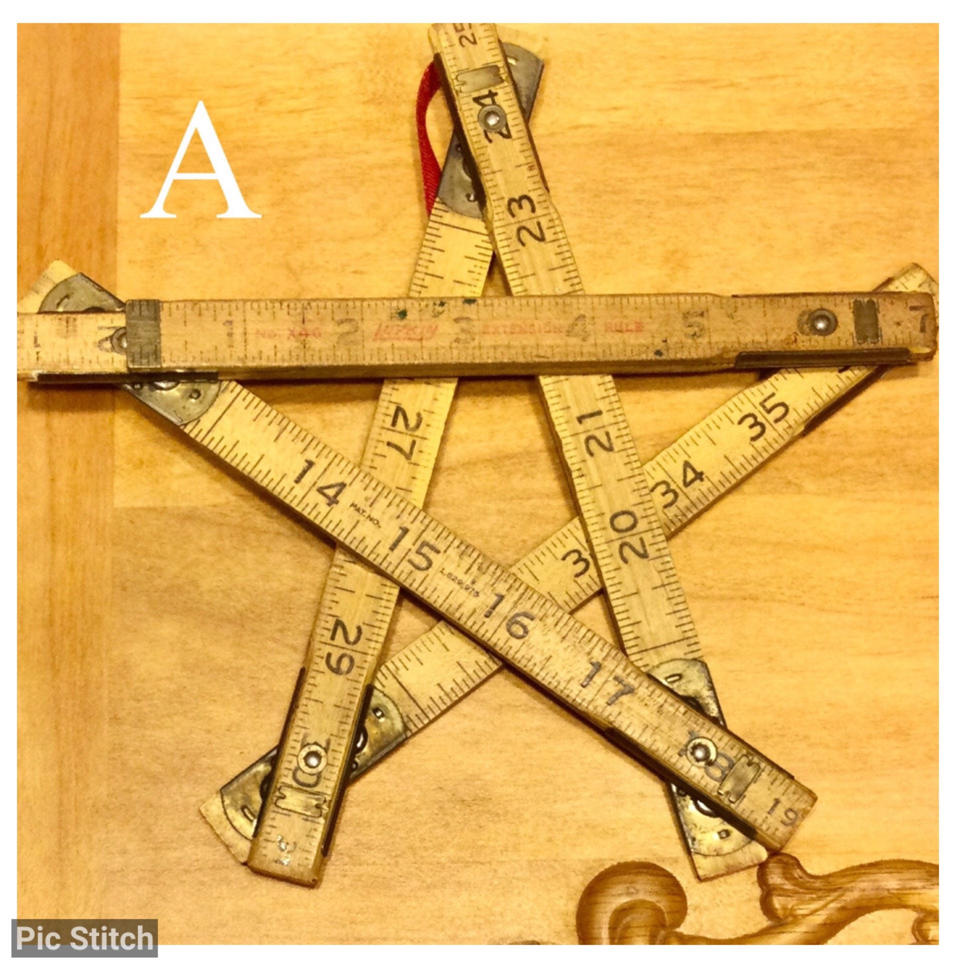 Vintage Folding Ruler Star Rustic Star Farmhouse Decoration - Etsy