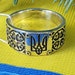 Silver Vyshyvanka Ring, Ring Coat of Arms of Ukraine, Trident Ring of ...