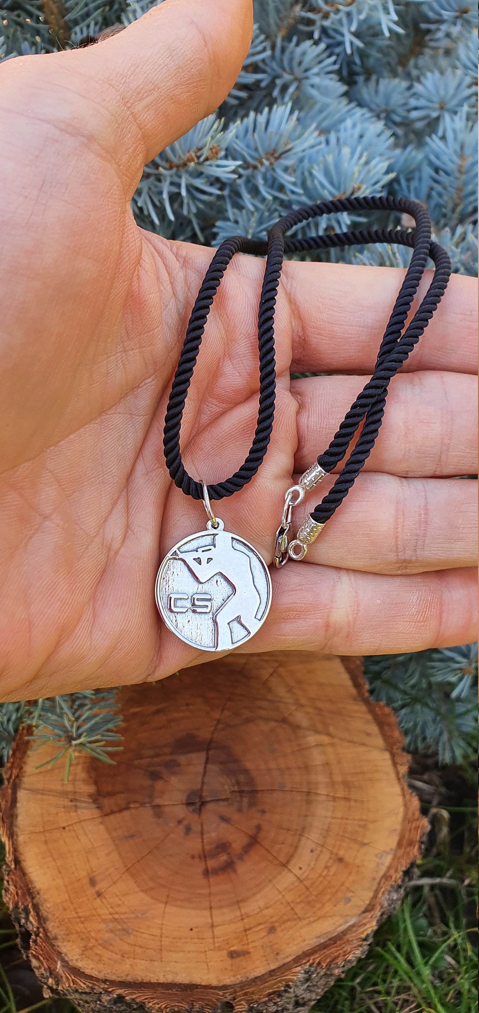 Counter Strike Pendant CS Go Logo Necklace 925 Sterling | Etsy