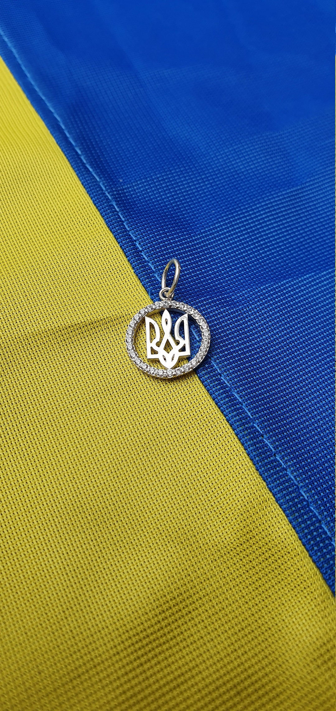 Trident Pendant of Ukraine With Stones Tryzub Pendant - Etsy