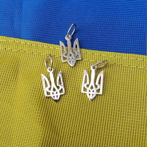Tryzub Pendant Ukrainian Trident Silver Tryzub Ukraine - Etsy