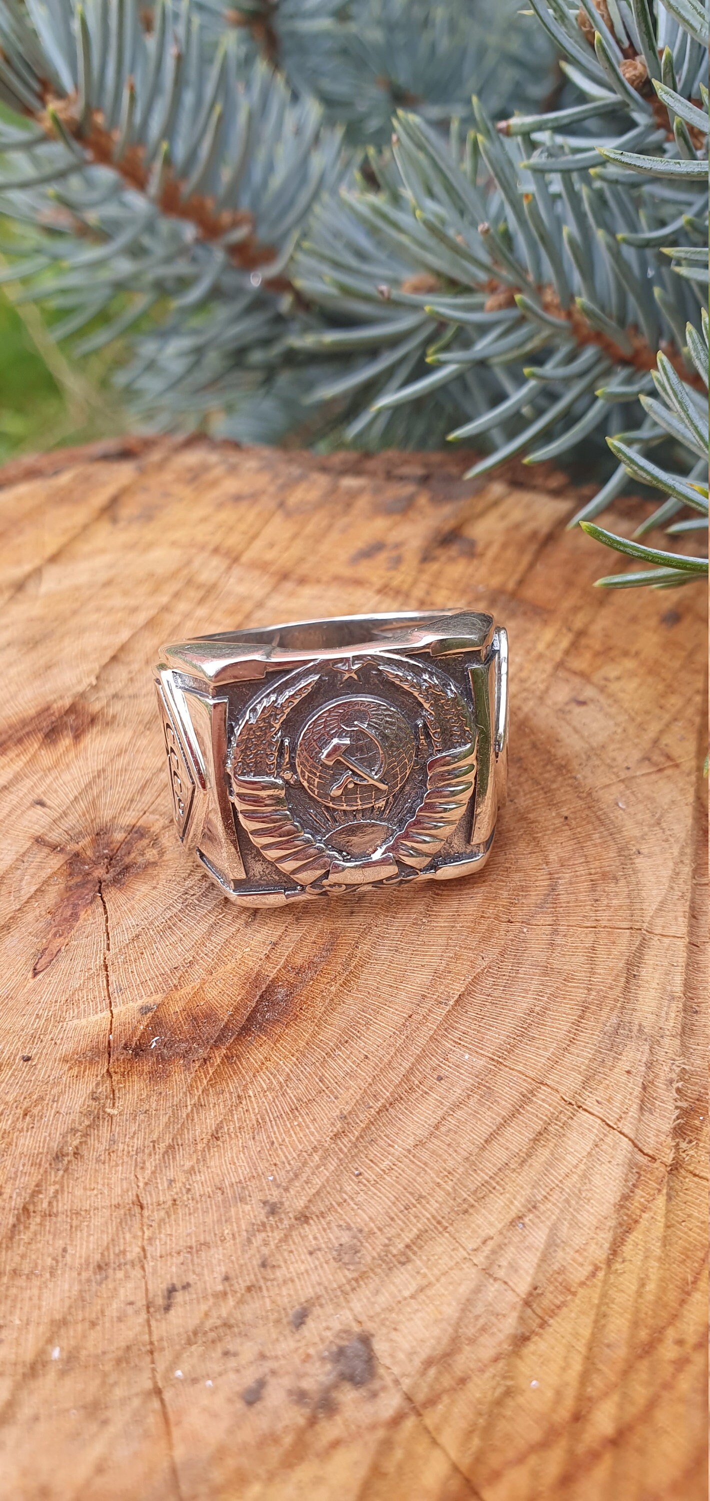 USSR Emblem Ring Ring of the Ussr Man Ring of the Ussr - Etsy