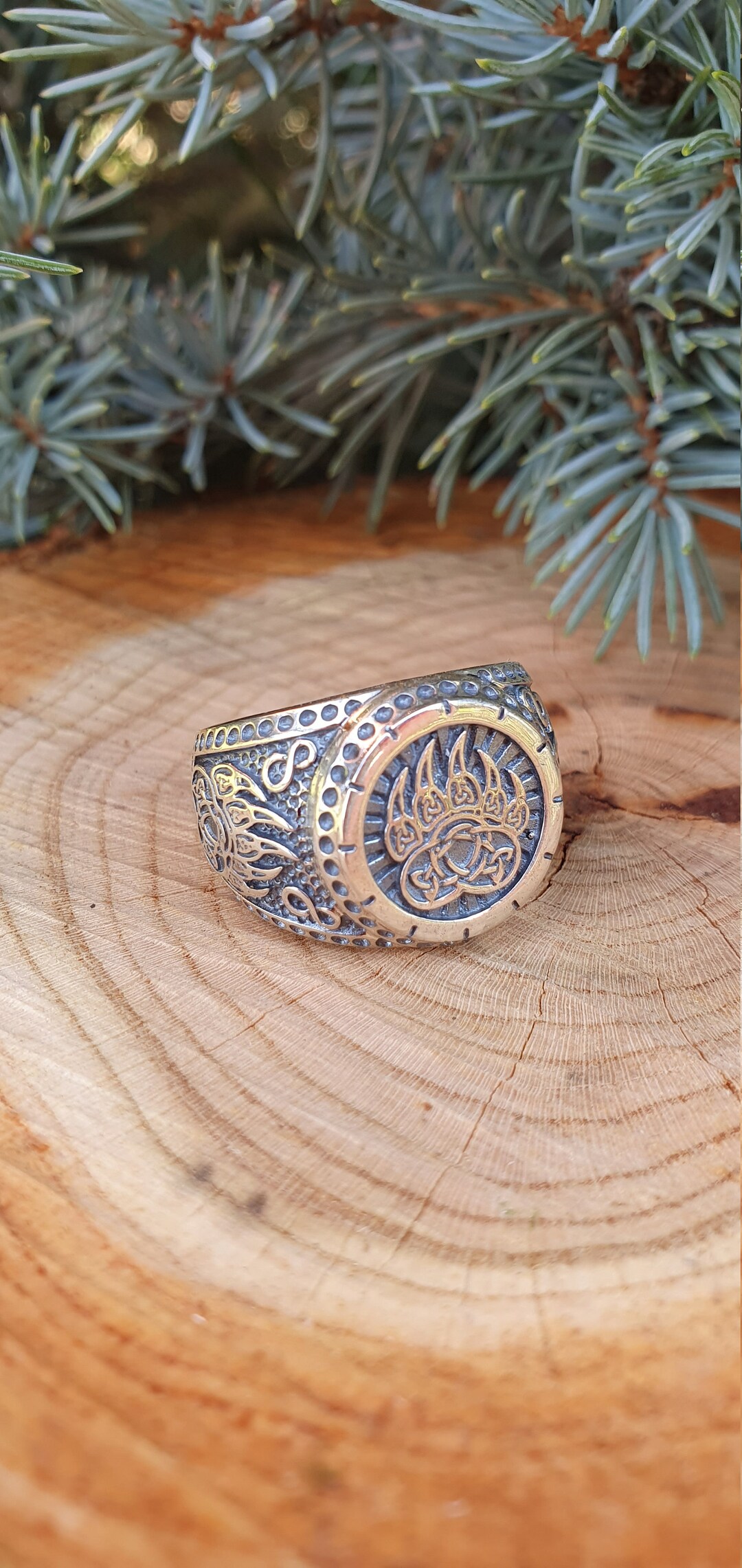 Veles Ring Veles Slavic Ring Viking Ring Slavic Symbol - Etsy