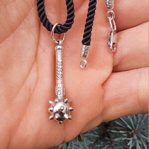 Pendant Mace With Trident, Silver Mace, Necklace Mace, Ukrainian Tryzub ...