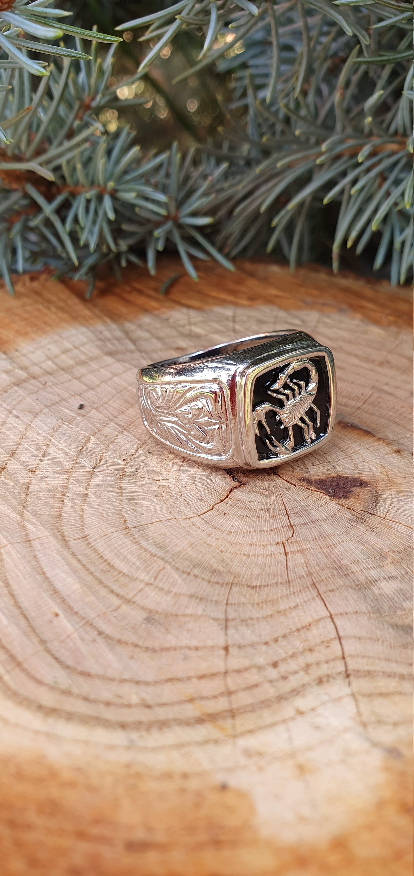 Scorpion Ring Scorpion Signet Ring Scorpio Zodiac Mens - Etsy UK