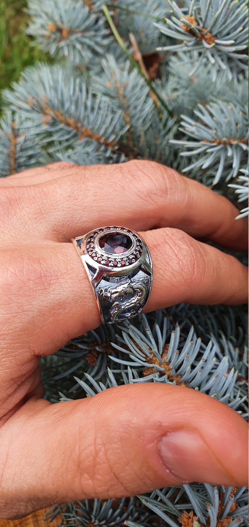 Ring With Dragon Fire Dragon Ring Handmade Dragon Ring - Etsy