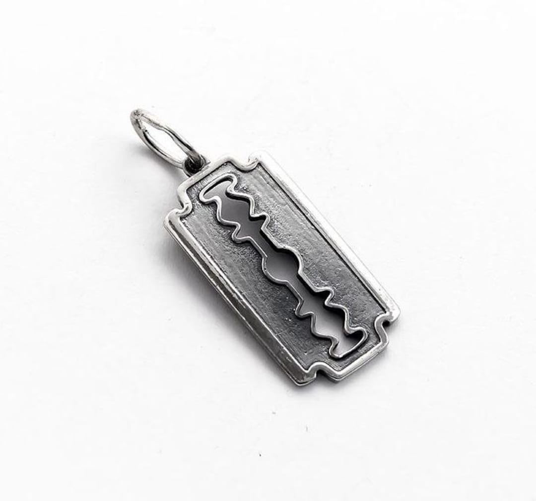 Pendant Blade, Razor Blade Jewelry, Razor Blade Pendant, Razor Blade ...