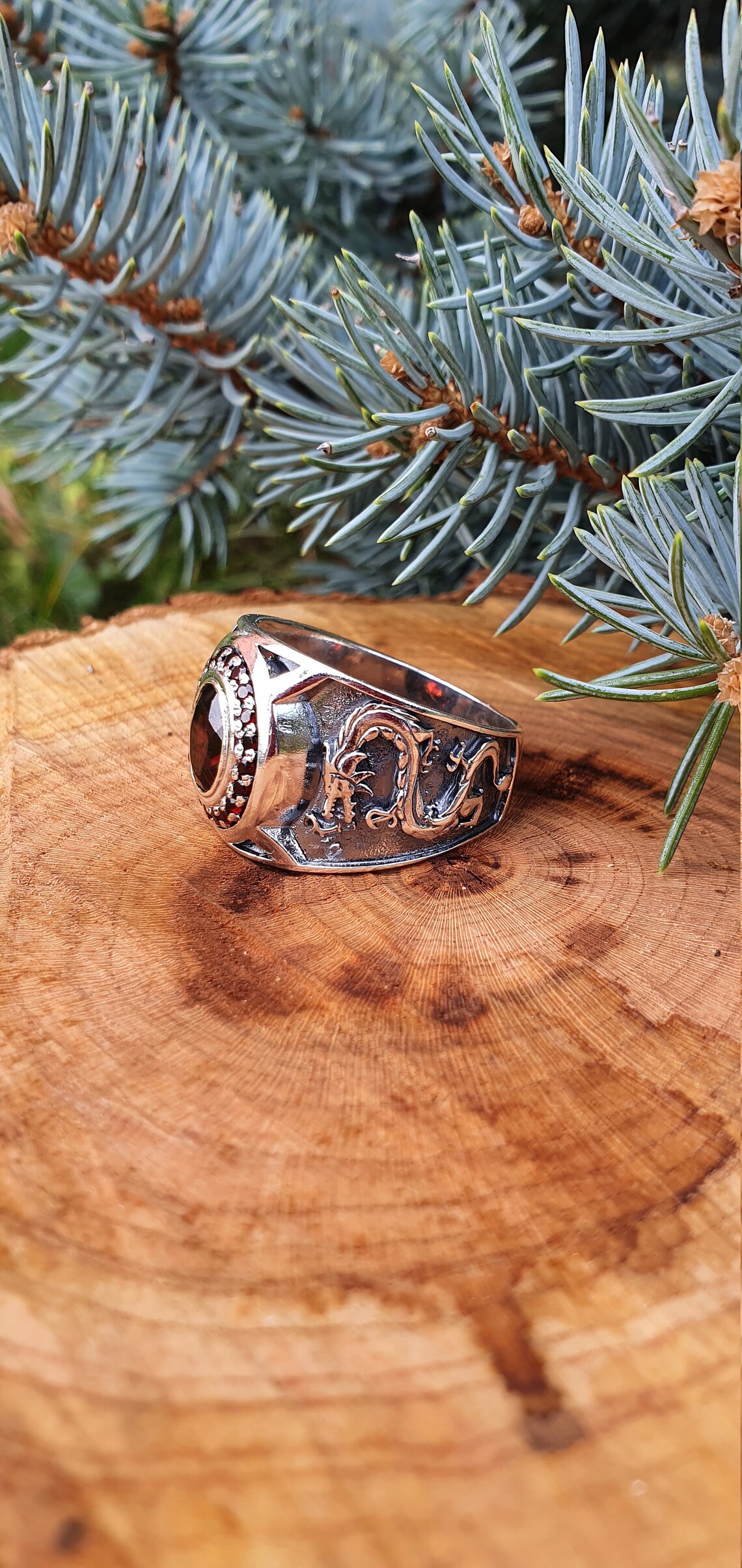 Ring With Dragon Fire Dragon Ring Handmade Dragon Ring - Etsy