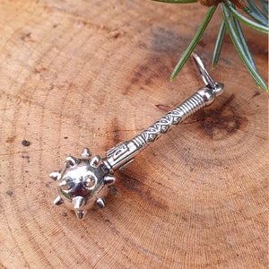 Pendant Mace With Trident, Silver Mace, Necklace Mace, Ukrainian Tryzub ...