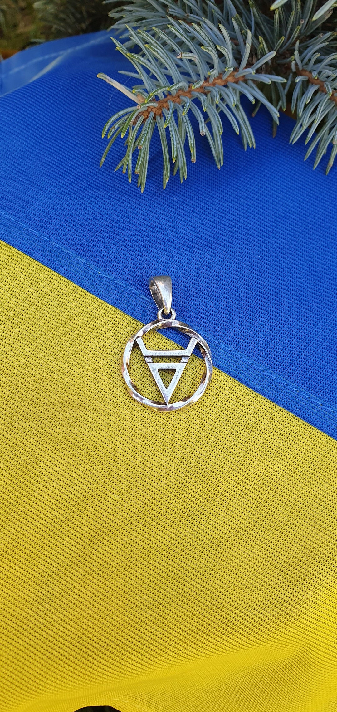 Silver Amulet Veles, Veles Symbol, Silver Pendant Veles, Necklace Veles ...