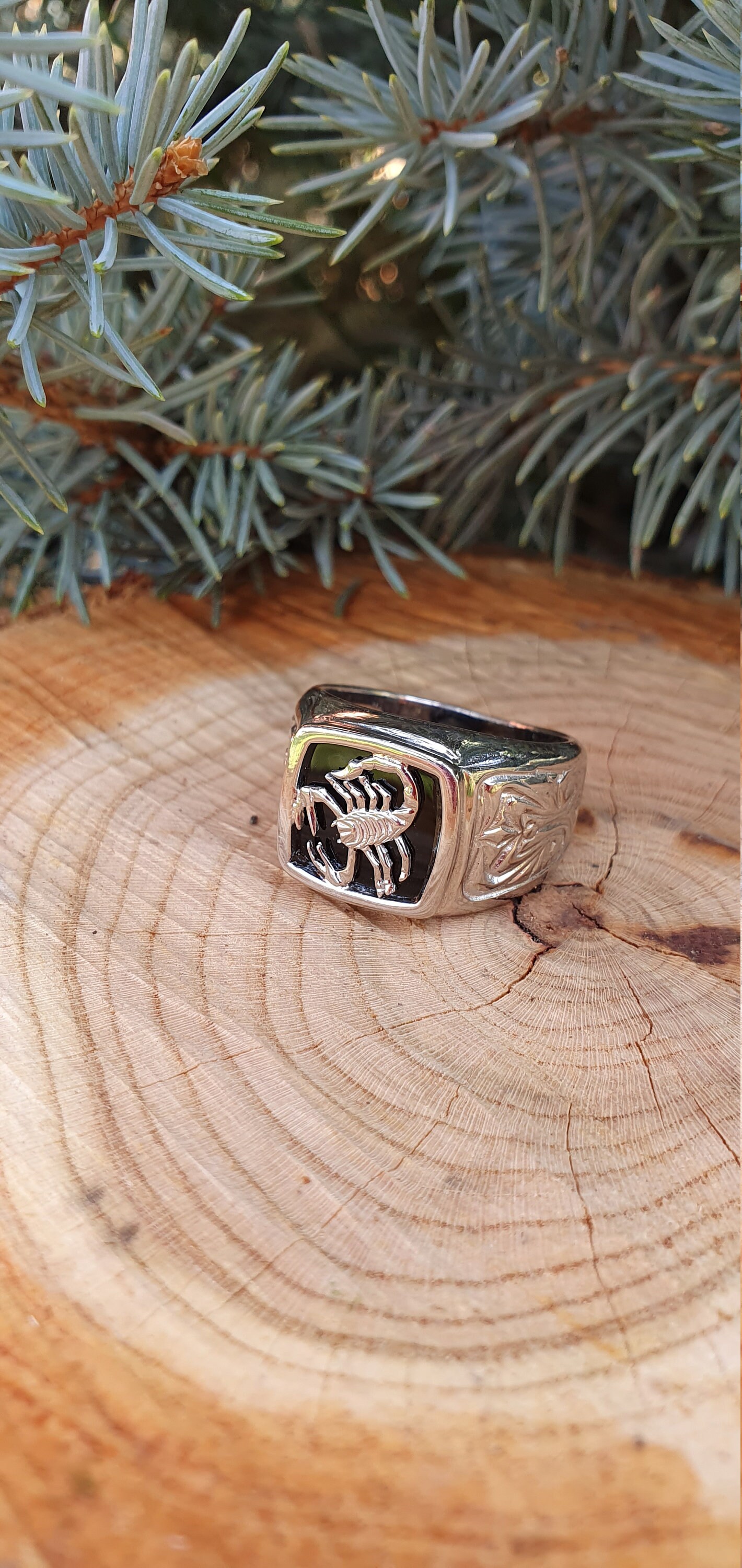Scorpion Ring Scorpion Signet Ring Scorpio Zodiac Mens - Etsy