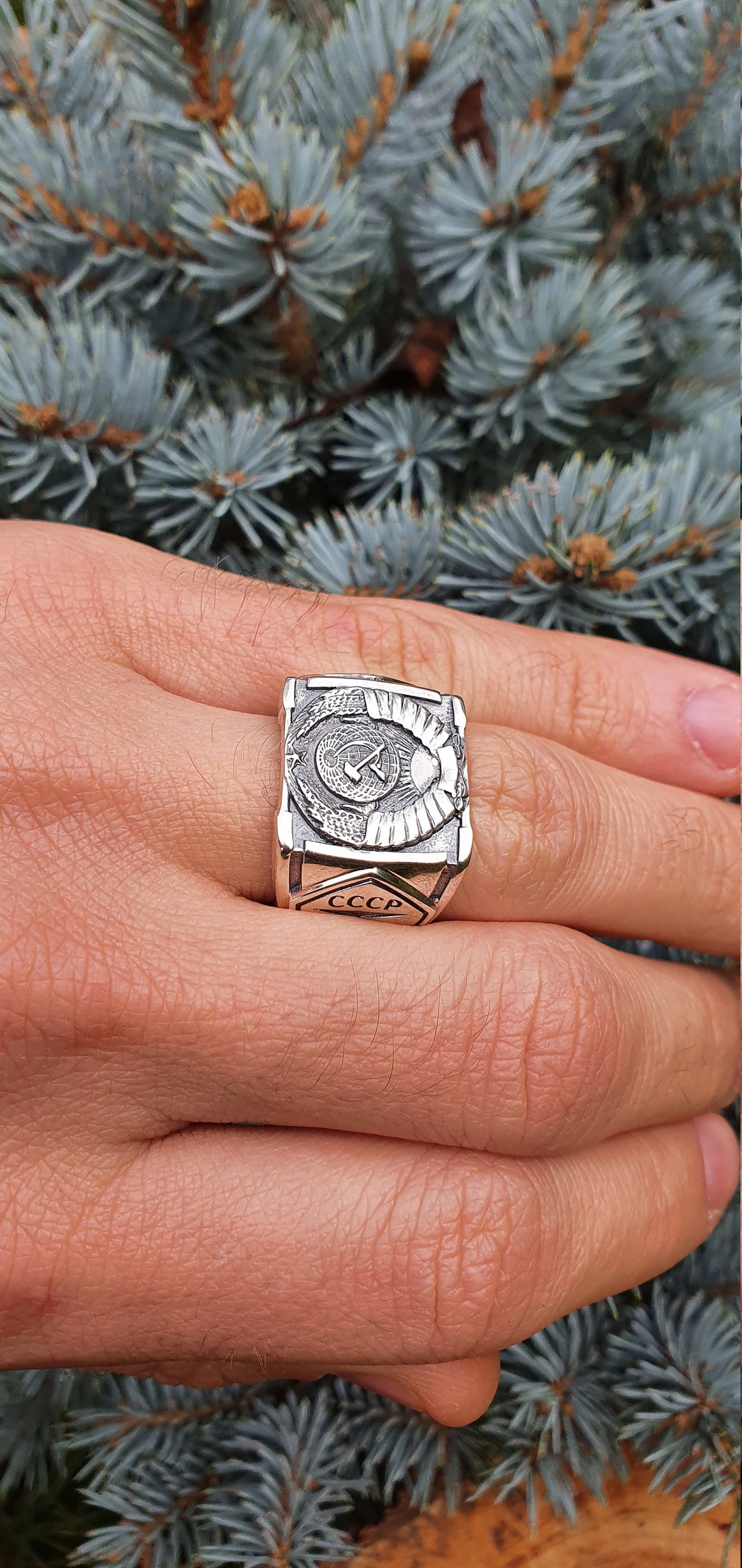 USSR Emblem Ring Ring of the Ussr Man Ring of the Ussr - Etsy