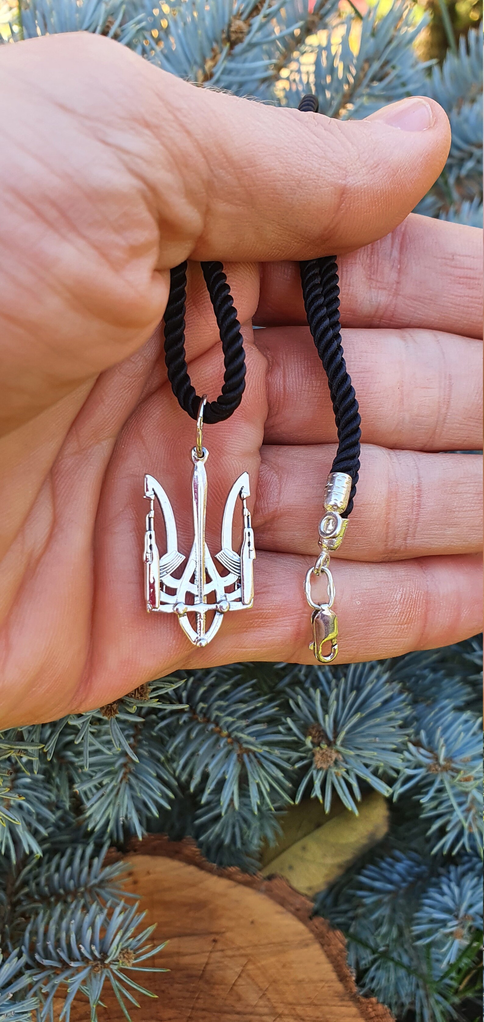 Tryzub Pendant Ukrainian Trident Silver Tryzub Ukraine - Etsy