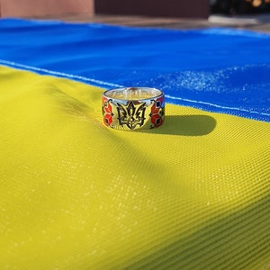 Coat of Arms Ring Ring Ukrainian Trident Vyshyvanka Ring - Etsy