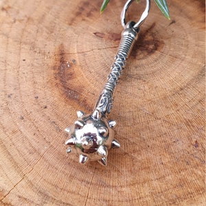 Pendant Mace With Trident, Silver Mace, Necklace Mace, Ukrainian Tryzub ...