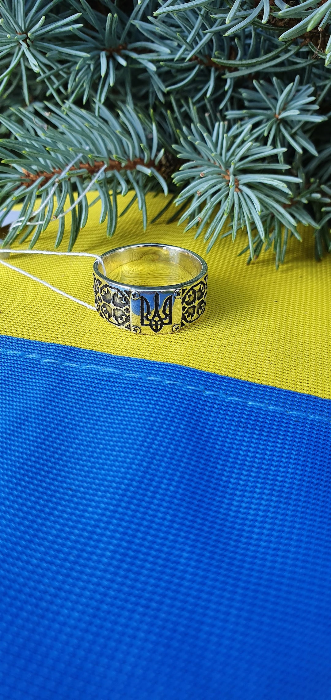 Silver Vyshyvanka Ring, Ring Coat of Arms of Ukraine, Trident Ring of ...