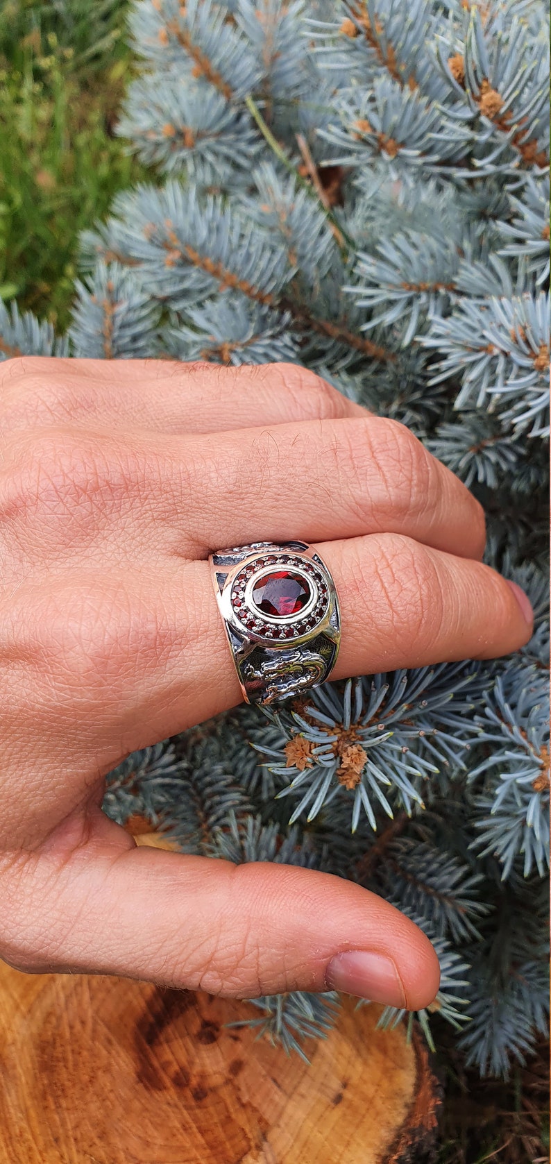 Ring With Dragon Fire Dragon Ring Handmade Dragon Ring - Etsy