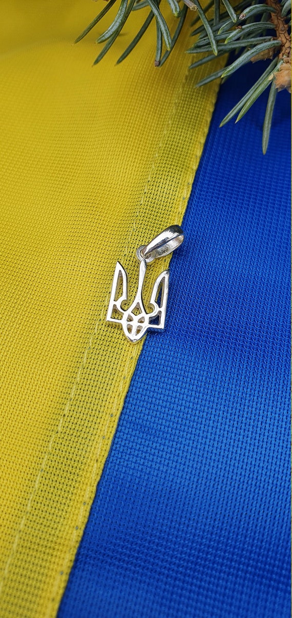 Tryzub Pendant Ukrainian Trident Silver Tryzub Ukraine - Etsy