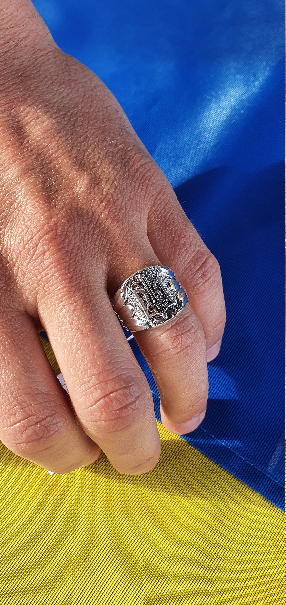 Ring Coat of Arms of Ukraine Trident Ring of Ukraine Tryzub - Etsy
