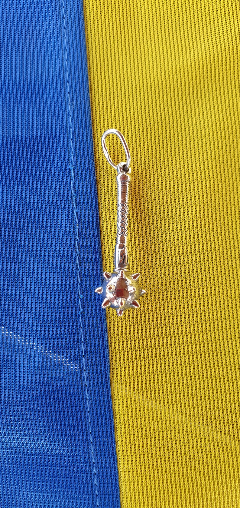 Pendant Mace With Trident Silver Mace Necklace Mace - Etsy