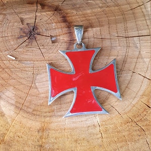 Maltese Cross Maltese Cross With Enamel Maltese Cross - Etsy