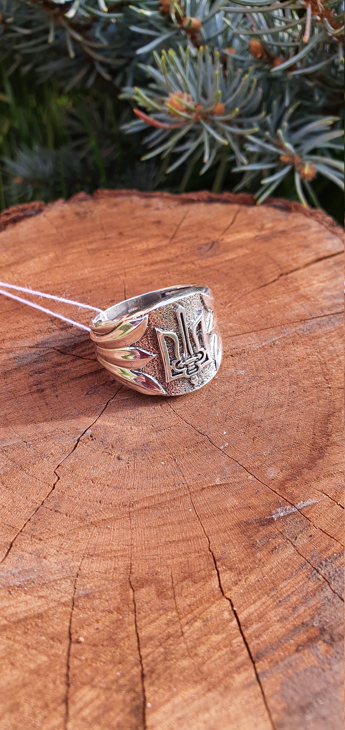 Ring Coat of Arms of Ukraine Trident Ring of Ukraine Tryzub - Etsy