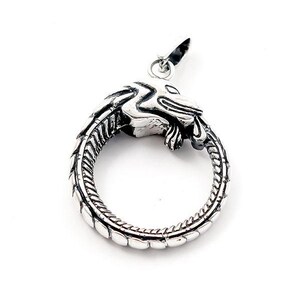 Pendant Ouroboros, Amulet Ouroboros, Necklace Ouroboros, Silver ...