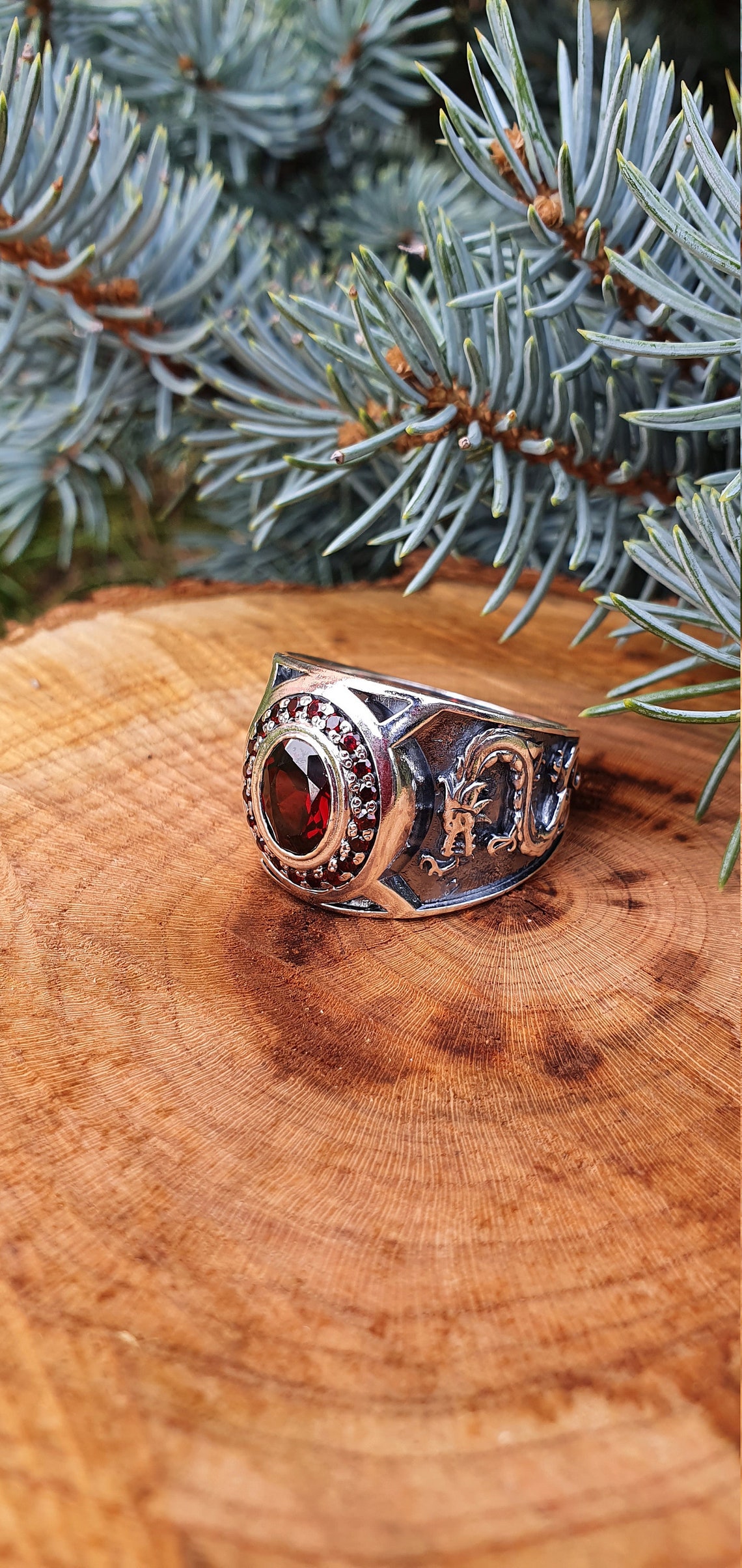 Ring With Dragon Fire Dragon Ring Handmade Dragon Ring - Etsy