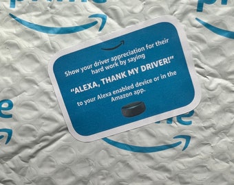 Alexa Thank My Driver shipping Box JPG PNG - Etsy