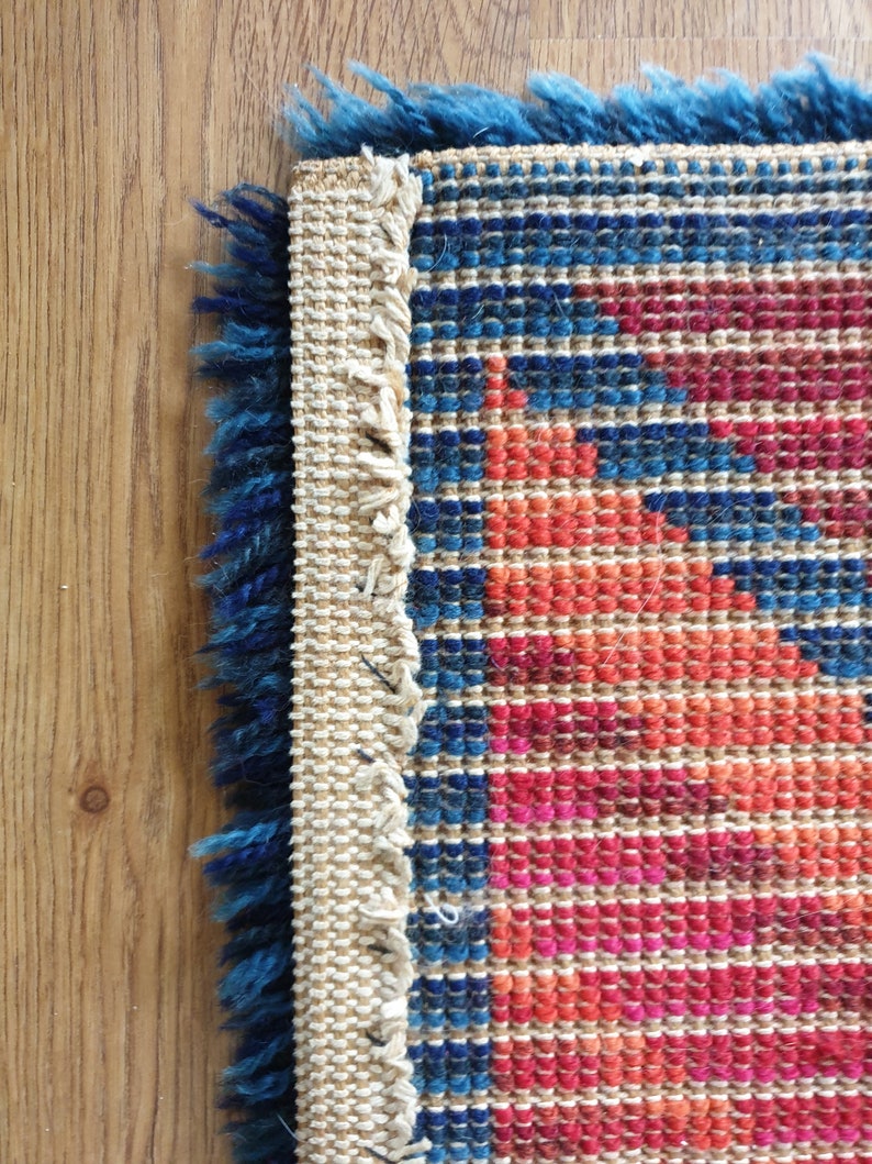 Scandinavian Large Vintage Rya Shag Rug - Etsy