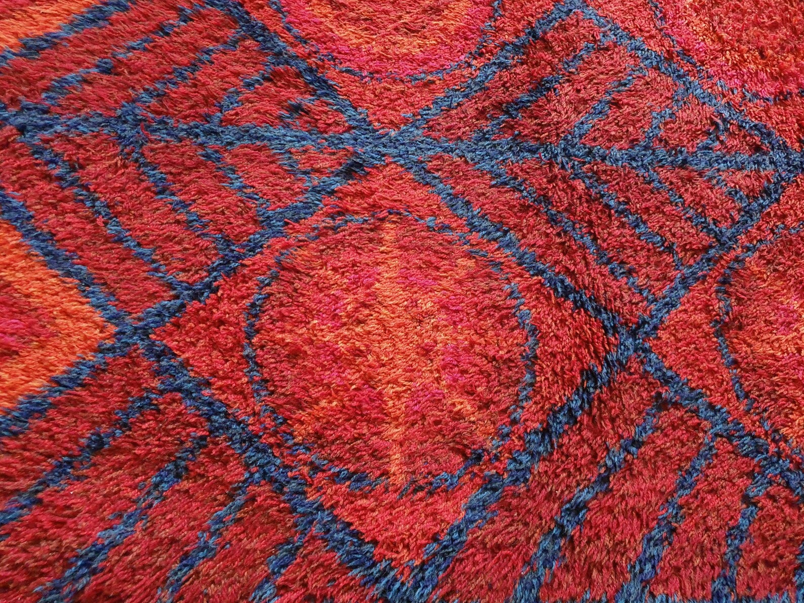 Scandinavian Large Vintage Rya Shag Rug - Etsy