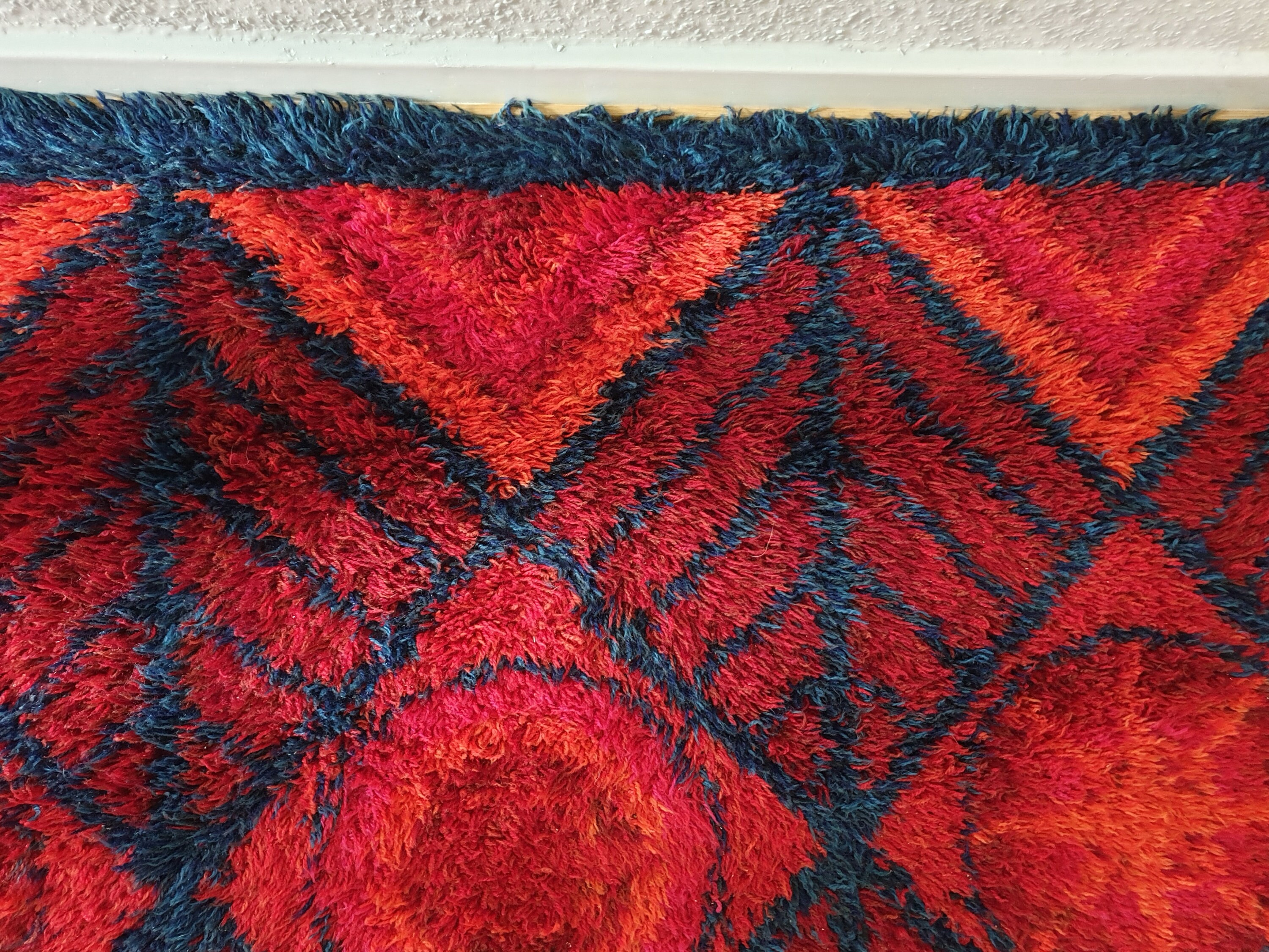 Scandinavian Large Vintage Rya Shag Rug - Etsy