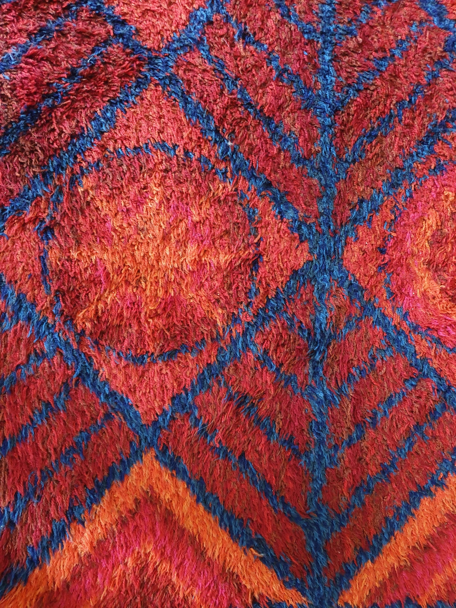 Scandinavian Large Vintage Rya Shag Rug - Etsy