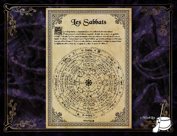 Page Les Sabbats Page de Grimoire BOS Affiche - Etsy France
