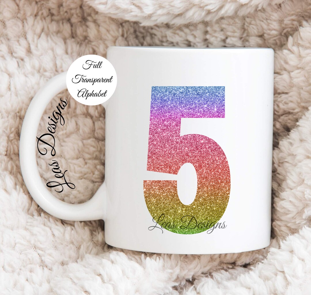 Rainbow Glitter Numbers Clipart 26 PNG Files DIGITAL DOWNLOAD , Numbers ...