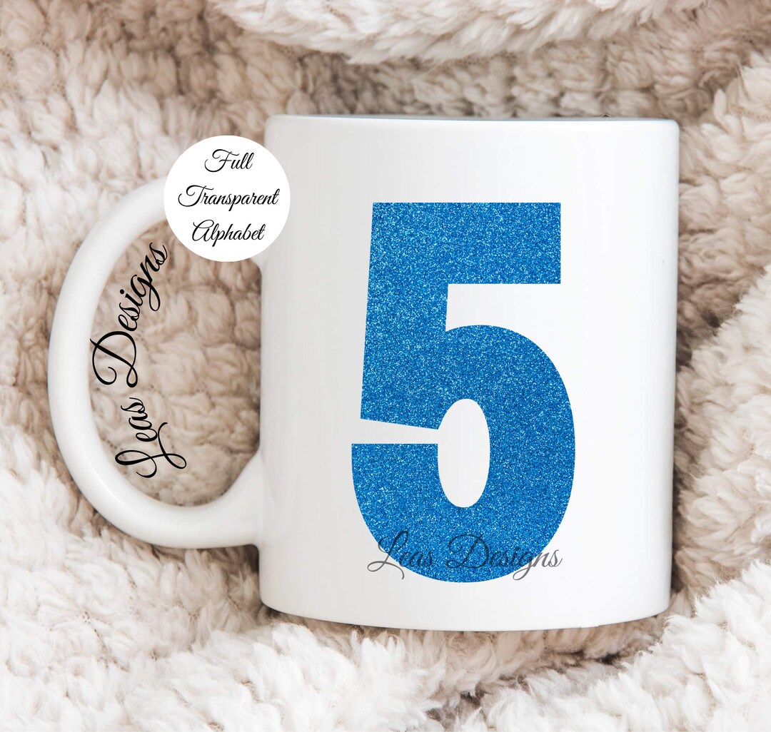 Blue Glitter Numbers Clipart 26 PNG Files DIGITAL DOWNLOAD , Blue ...